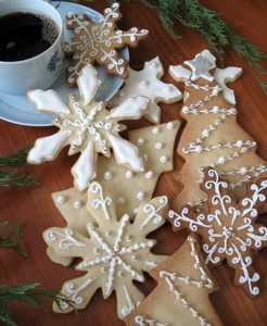 Iced, Decorated, and Shaped Cookies for Holidays