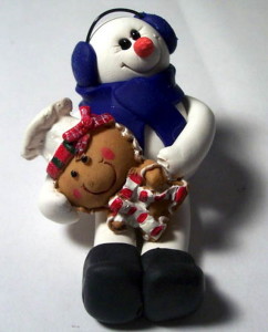 Polymer Clay Snowman for Christmas Holiday