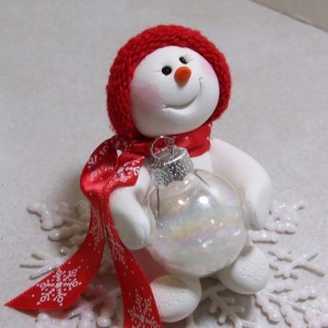 Polymer Clay Snowman for Christmas Holiday