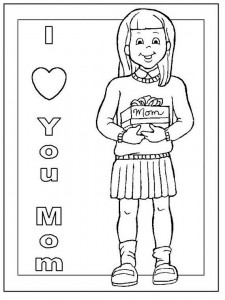 Happy Mothers Day Coloring Pages for Kids
