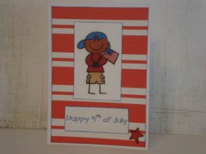 4th July Independence Day Homemade Greeting Cards