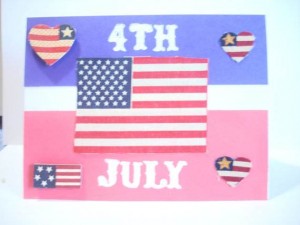 4th July Independence Day Homemade Greeting Cards