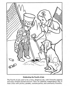 Independence Day Coloring Pages - July Fourth