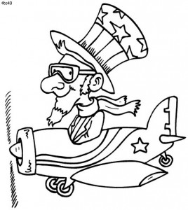 Independence Day (Fourth of July ) Coloring Pages for kids