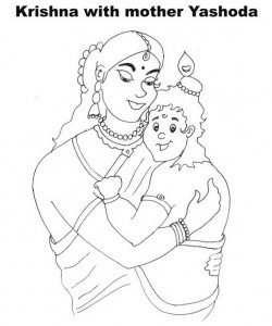 Shri Krishna Janmashtami Coloring Printable Pages For Kids - family ...