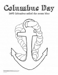 Columbus Day Coloring Pages for kids