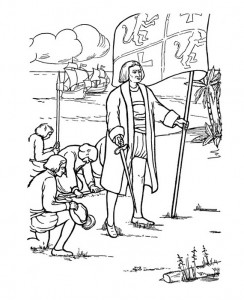 Columbus Day Coloring Pages for kids