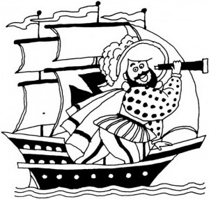 Columbus Day Ships Coloring Pages