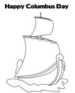 Columbus Day Ships Coloring Pages