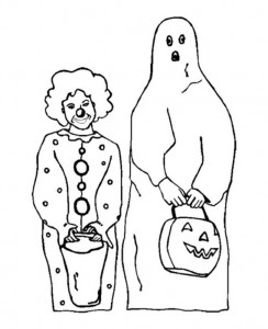 Fun Scary Halloween Coloring Pages Costumes 2012