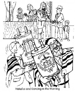 Jewish Coloring Pages for Kids Simchat Torah