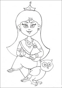 Navratri and Dussehra festival coloring pages
