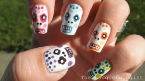 Beautiful 'Day of the Dead' Nail Art Designs