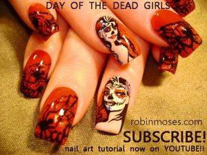 Beautiful 'Day of the Dead' Nail Art Designs