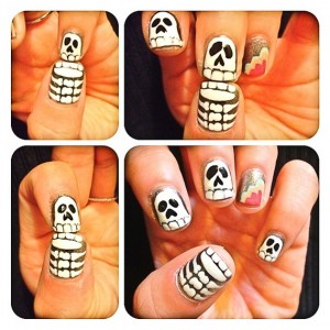 Beautiful 'Day of the Dead' Nail Art Designs