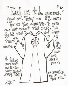 Catholic Saints and All Saint's Day Coloring Pages