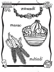 December Holiday Kwanzaa coloring pages