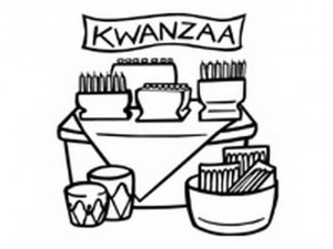 December Holiday Kwanzaa coloring pages