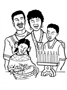 December Holiday Kwanzaa coloring pages