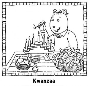 December Holiday Kwanzaa coloring pages