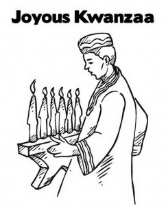 December Holiday Kwanzaa coloring pages