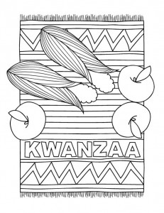 December Holiday Kwanzaa coloring pages