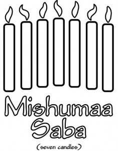 December Holiday Kwanzaa coloring pages