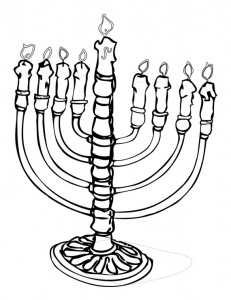 Hanukkah Coloring Pages: Menorahs