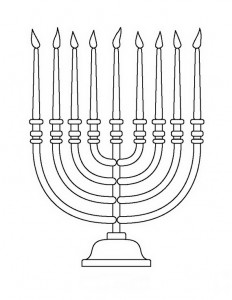 Hanukkah Coloring Pages: Menorahs