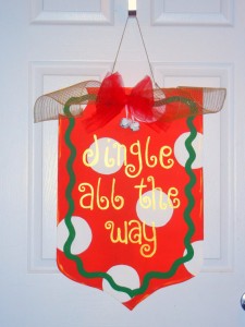 Homemade Christmas Door Hanger Decoration Ideas