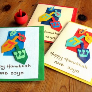 Homemade Hanukkah Menorah Cards