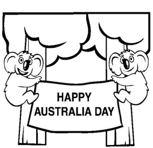 Australia Day Coloring Pages for Kids