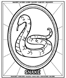 Chinese New Year Snake Coloring Pages