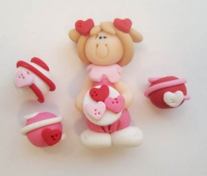 Romantic Handmade Polymer Clay Valentines From The Heart