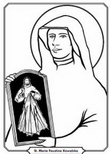 Divine Mercy Coloring Page