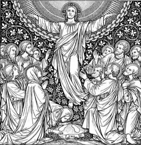 Ascension of Jesus Christ Coloring Pages