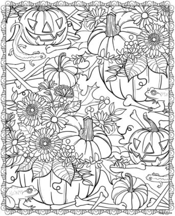 Halloween coloring pages for adults and talented children - family ...