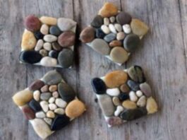 Beautiful and simple DIY stone crafts: natural and elegant decoration ...