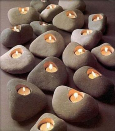 Beautiful and simple DIY stone crafts: natural and elegant decoration ...