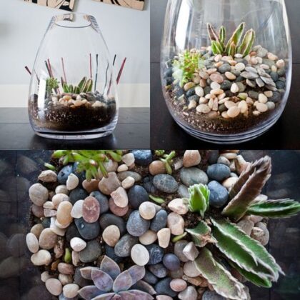 Beautiful and simple DIY stone crafts: natural and elegant decoration ...