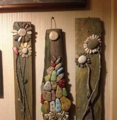 Beautiful and simple DIY stone crafts: natural and elegant decoration ...