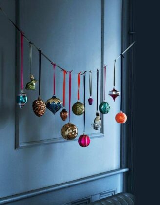 90 Awesome decor ideas with Christmas Balls and Ornaments - family holiday