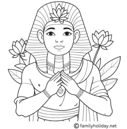Ancient Egypt Coloring Pages - family holiday