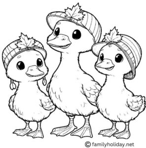 Canada Day Coloring Pages For kids - family holiday