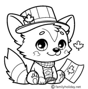 Canada Day Coloring Pages For kids - family holiday