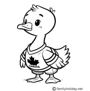 Canada Day Coloring Pages For kids - family holiday