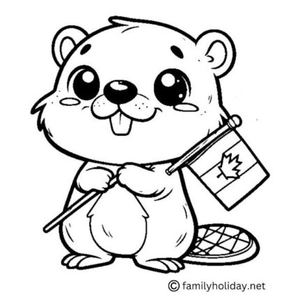 Canada Day Coloring Pages For kids - family holiday