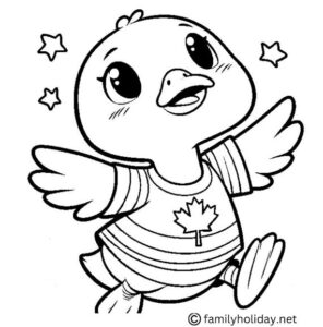 Canada Day Coloring Pages For kids - family holiday