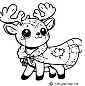 Canada Day Coloring Pages For kids - family holiday