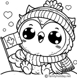 Canada Day Coloring Pages For kids - family holiday